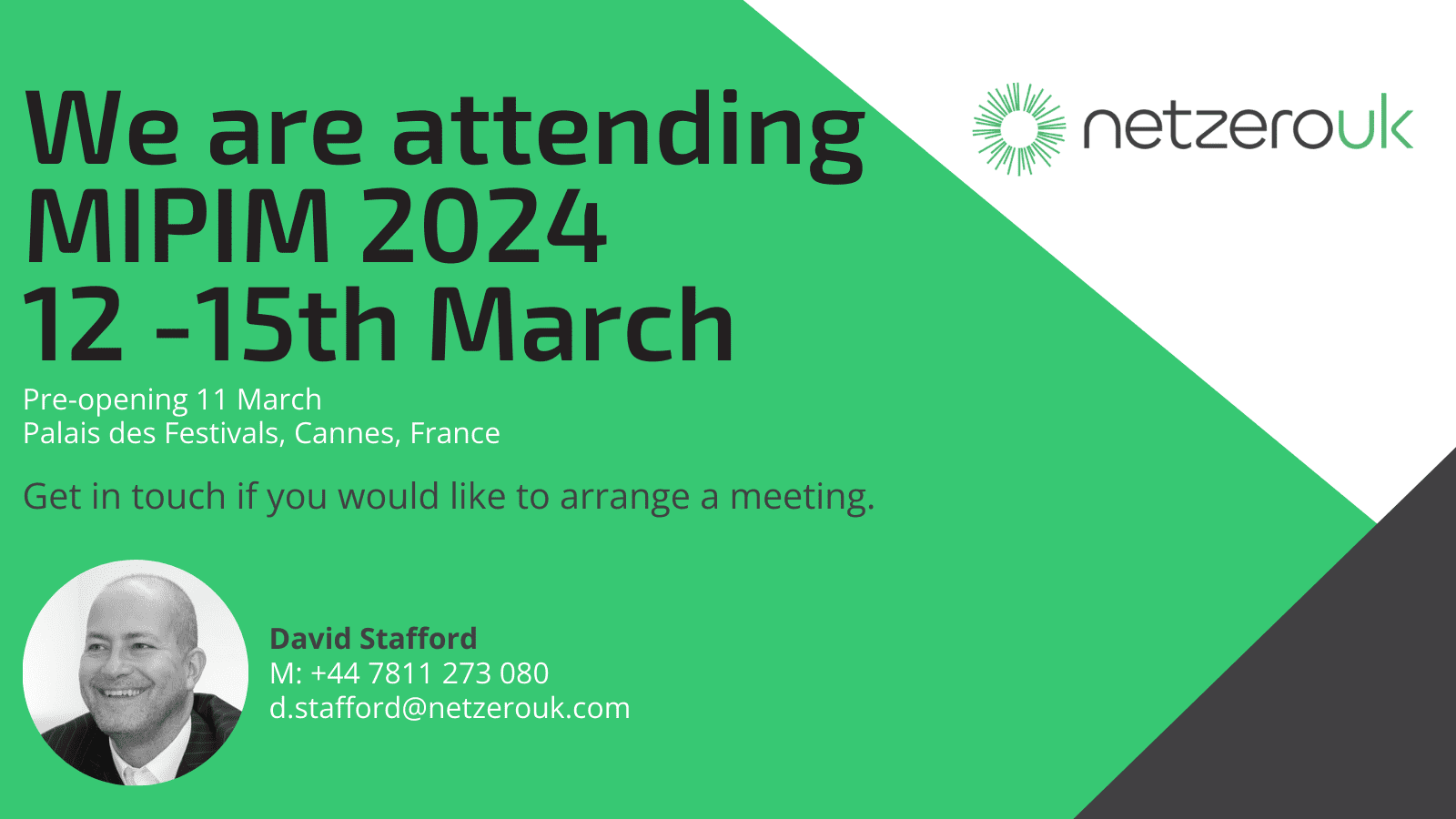 Net Zero UK is attending MIPIM 2024 - Net Zero
